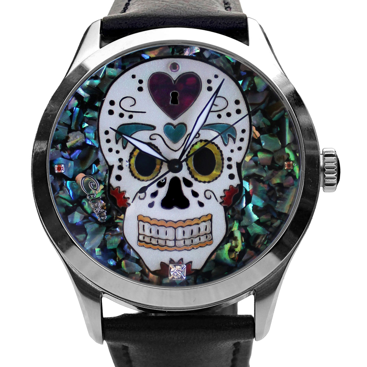 Sugar Skull Timepiece - Handcrafted 42mm Swiss Automatic – Celeste ...